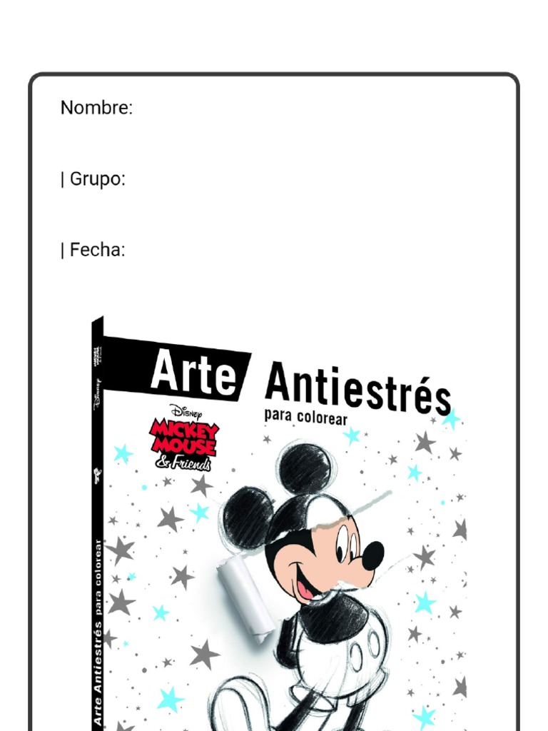 Libro para Colorear Disney Antiestres PDF | PDF