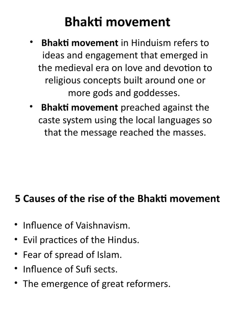 Bhakti Movement | PDF | Tantra | Bhakti Movement