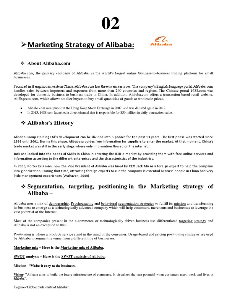 Marketing Strategy of Alibaba | PDF | Alibaba Group | Lenovo