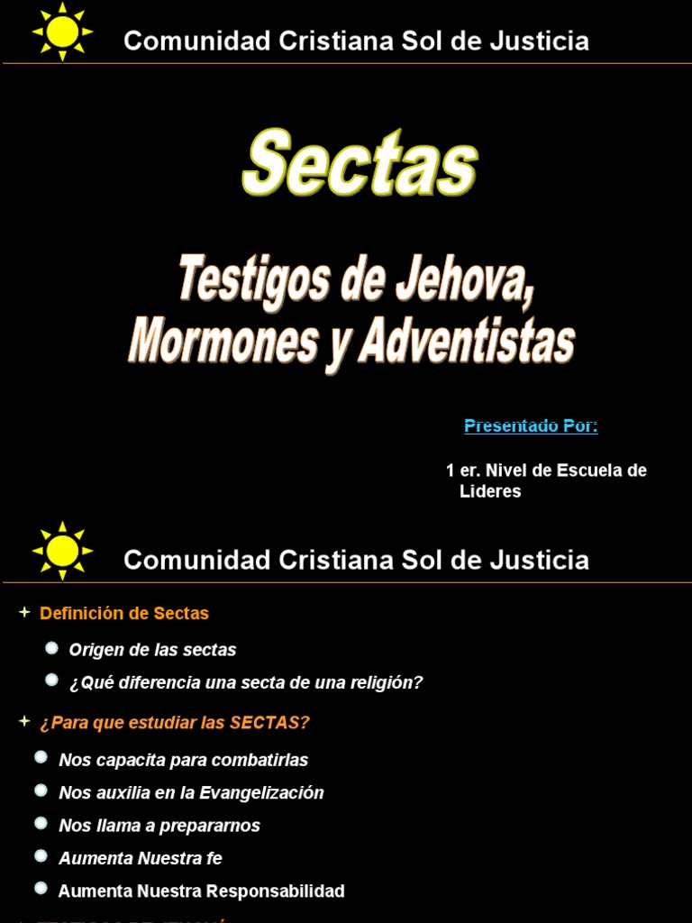 Sectas | PDF | Biblia | Cristo (título)