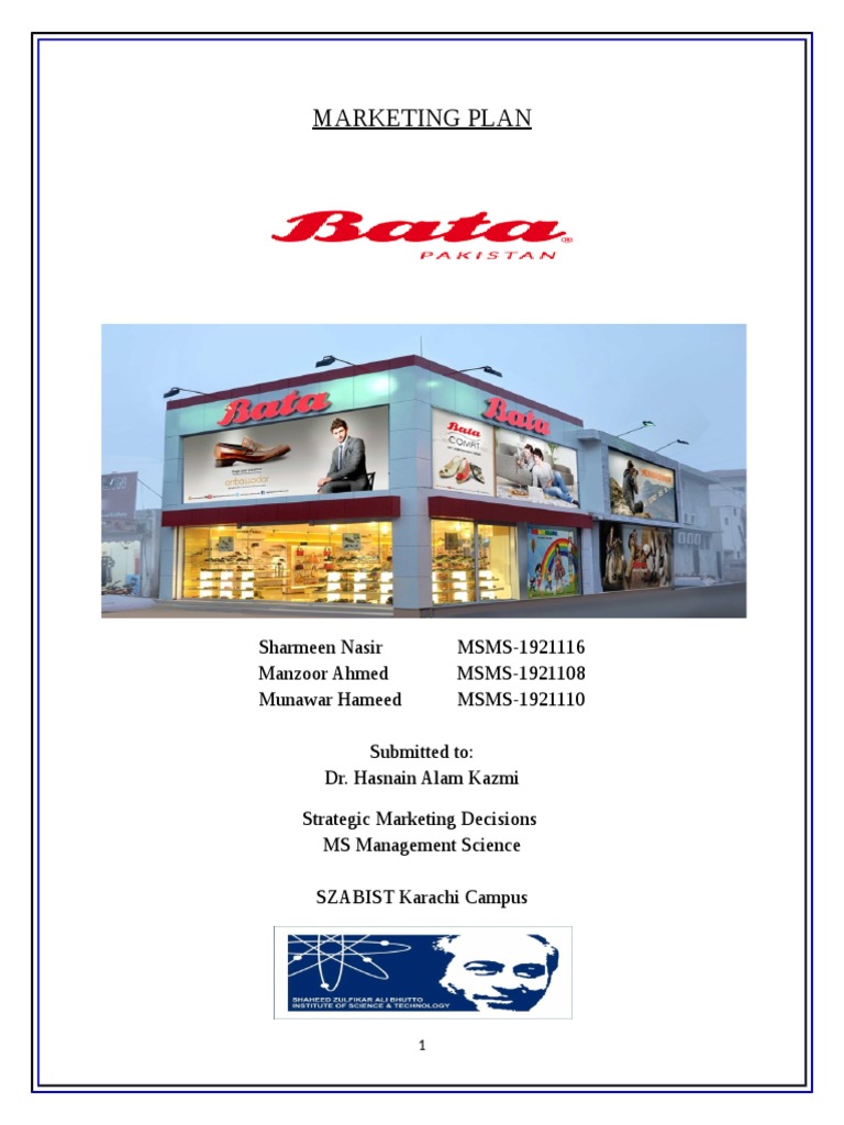Marketing Plan Bata Pakistan Final | PDF | Prices | Marketing
