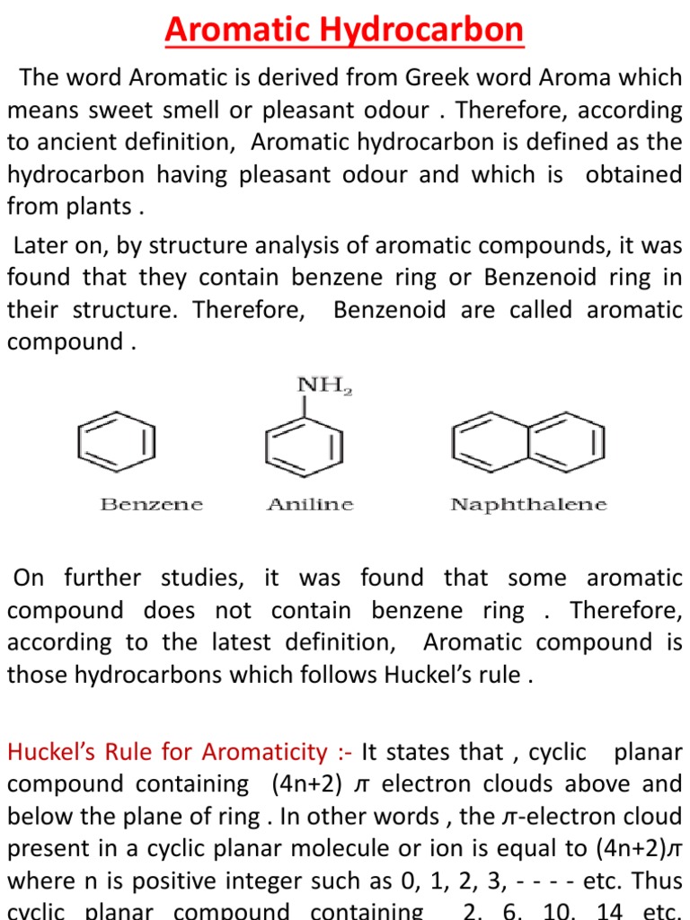 Aromatic Hydrocarbon | PDF | Aromaticity | Benzene