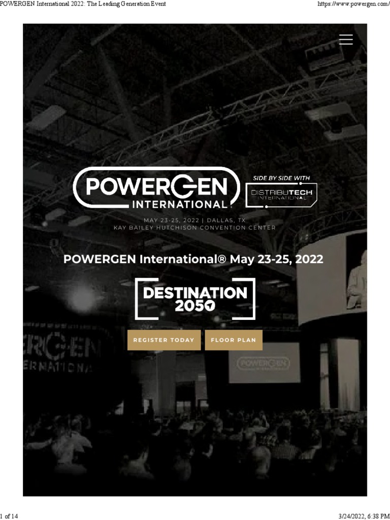 POWERGEN International 2022 The Leading Generation Event | PDF | Business