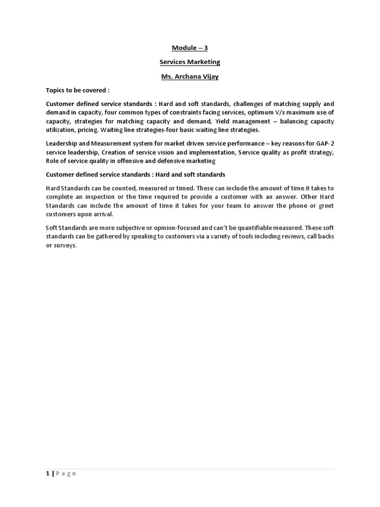 Services Marketing: Capacity & Demand Strategies | PDF | Business ...