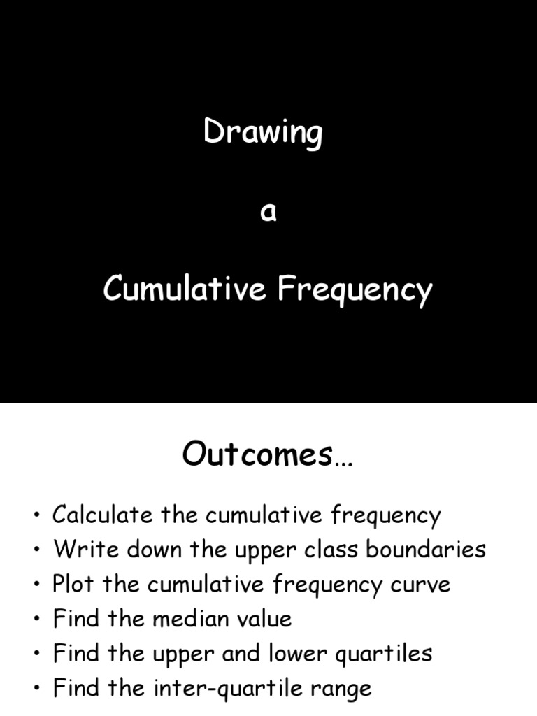 Cumulative Frequency Curve Guide | PDF | Quartile