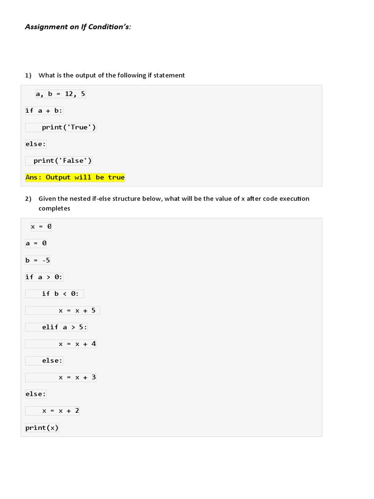 Conditional Statements Assignment | PDF | Triangle | Computer Programming