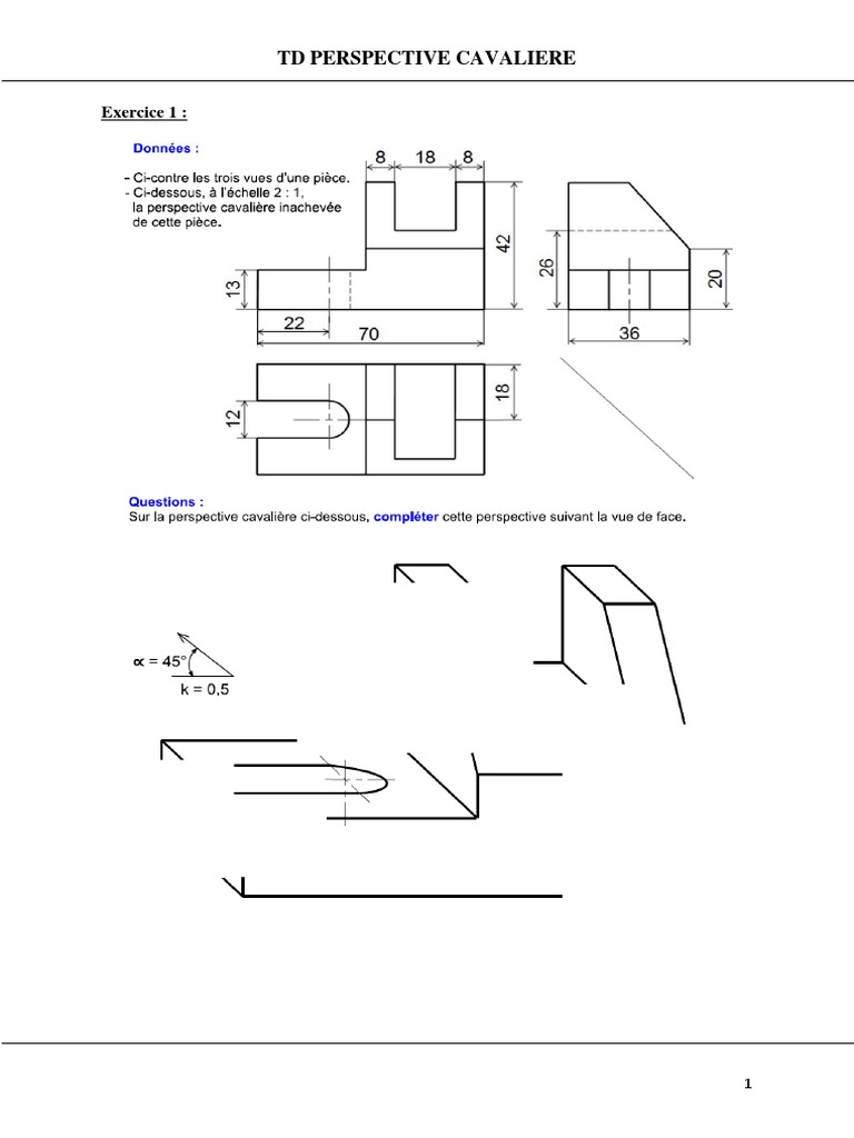 TD Perspective Cavaliere: Exercice 1 | PDF
