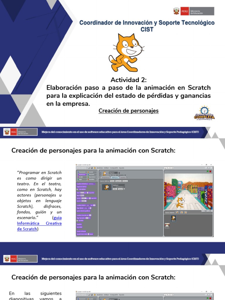 Creación de Personajes | PDF | Scratch (lenguaje de programación ...