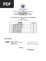 Sample Template For List of With Honors | PDF
