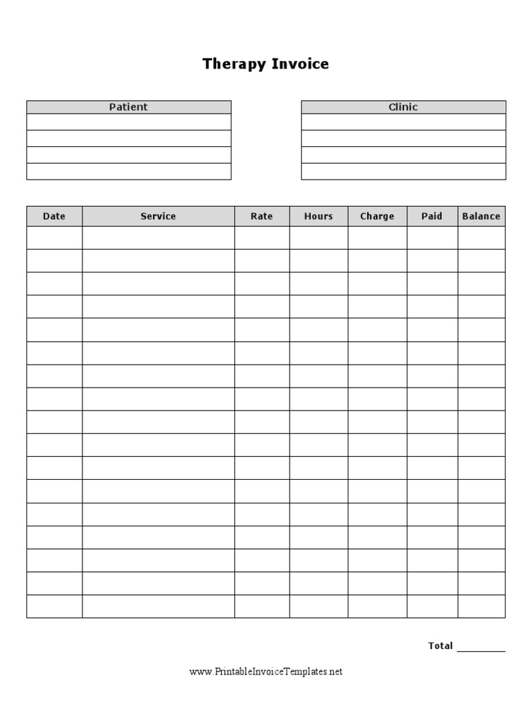 Therapy Invoice | PDF