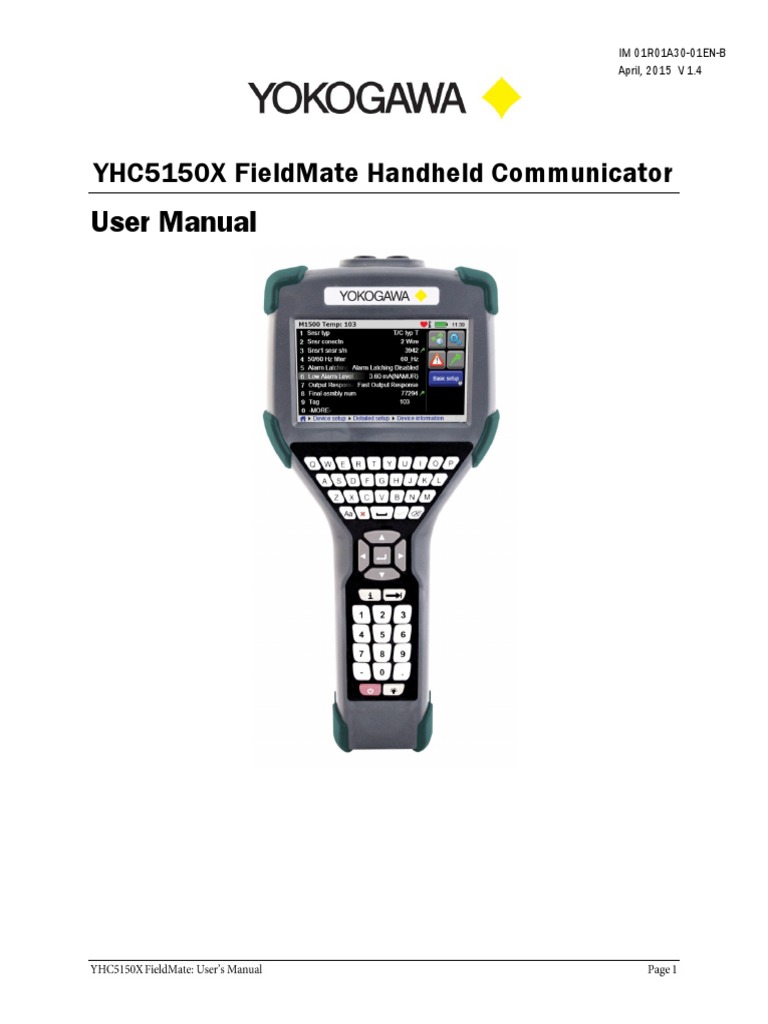 Comunicador Hart Yokogawa YHC5150X | PDF | Menu (Computing) | Online ...