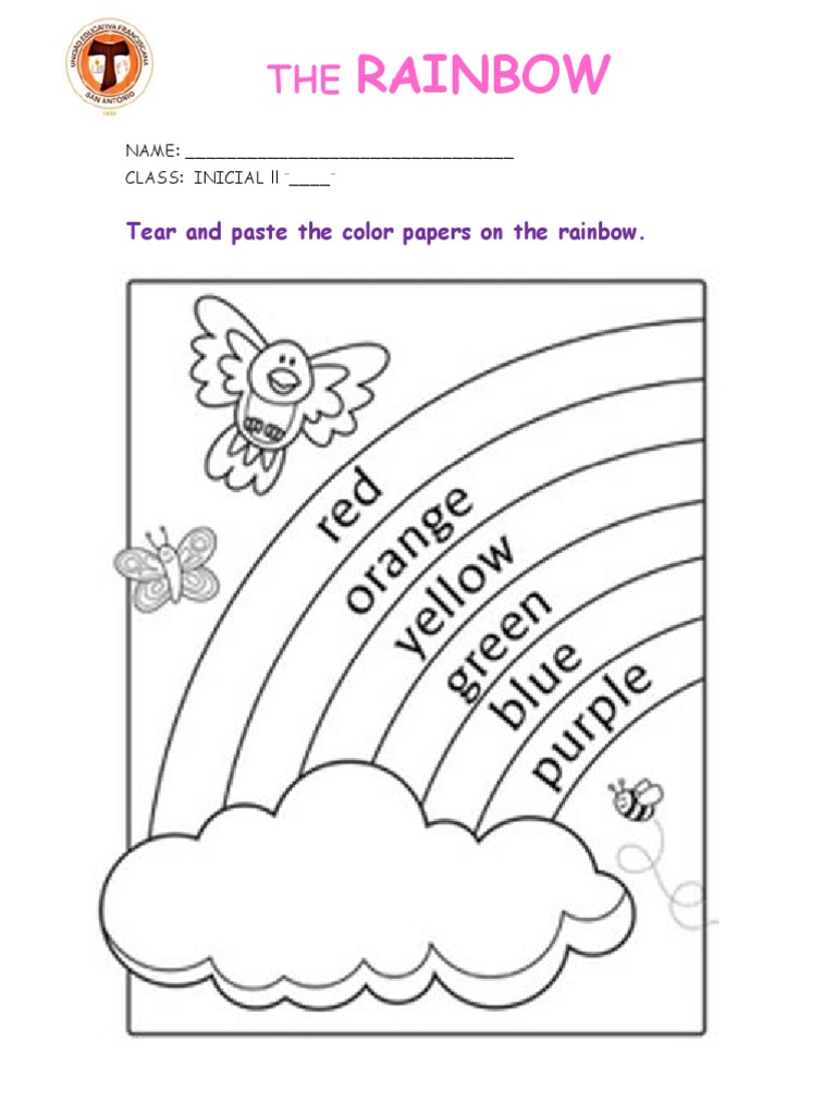 Rainbow: Tear and Paste The Color Papers On The Rainbow | PDF