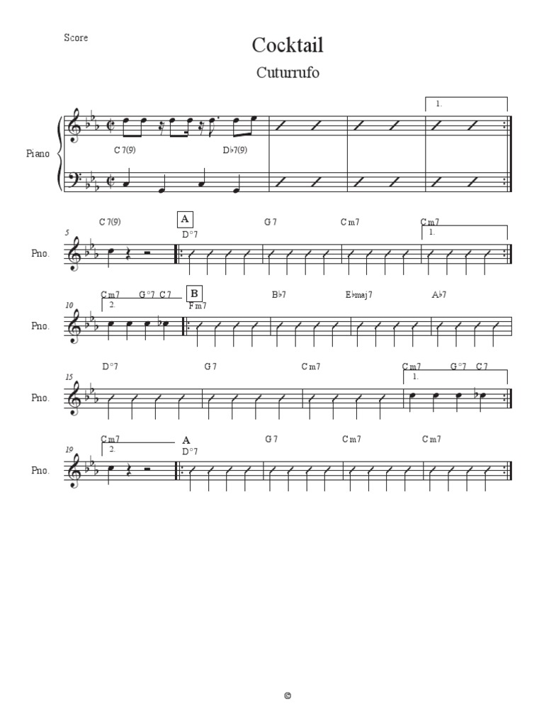 Cocktail - Score | PDF