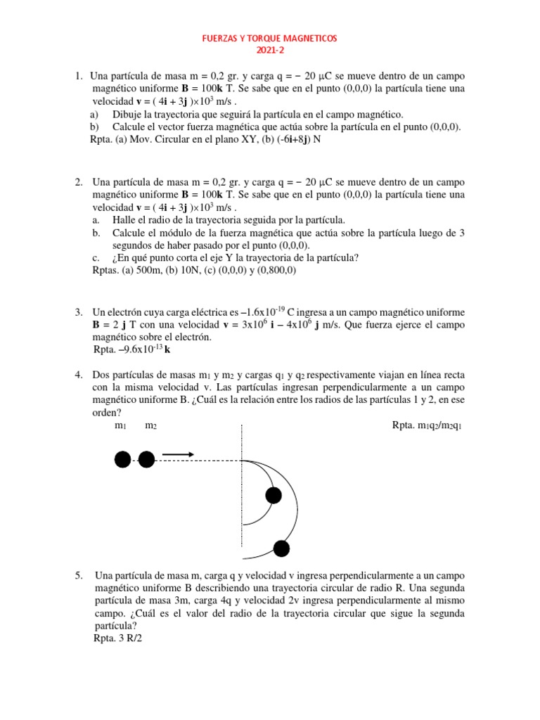 FUERZAS y TORQUE MAGNETICOS 2021 | Descargar gratis PDF | Campo ...