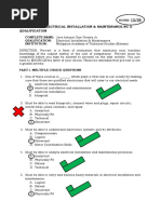 NC2 Reviewer Eim | PDF | Electrical Wiring | Electrical Conductor