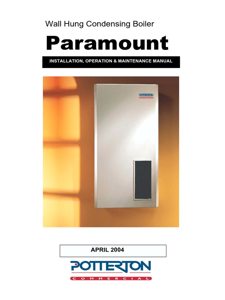 Paramount Installation Guide | PDF | Boiler | Water Heating