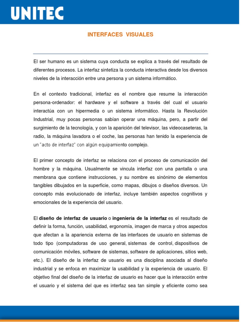UNIDAD 3. Interfaces Visuales | PDF | Diseño de interfaz de usuario | Informática