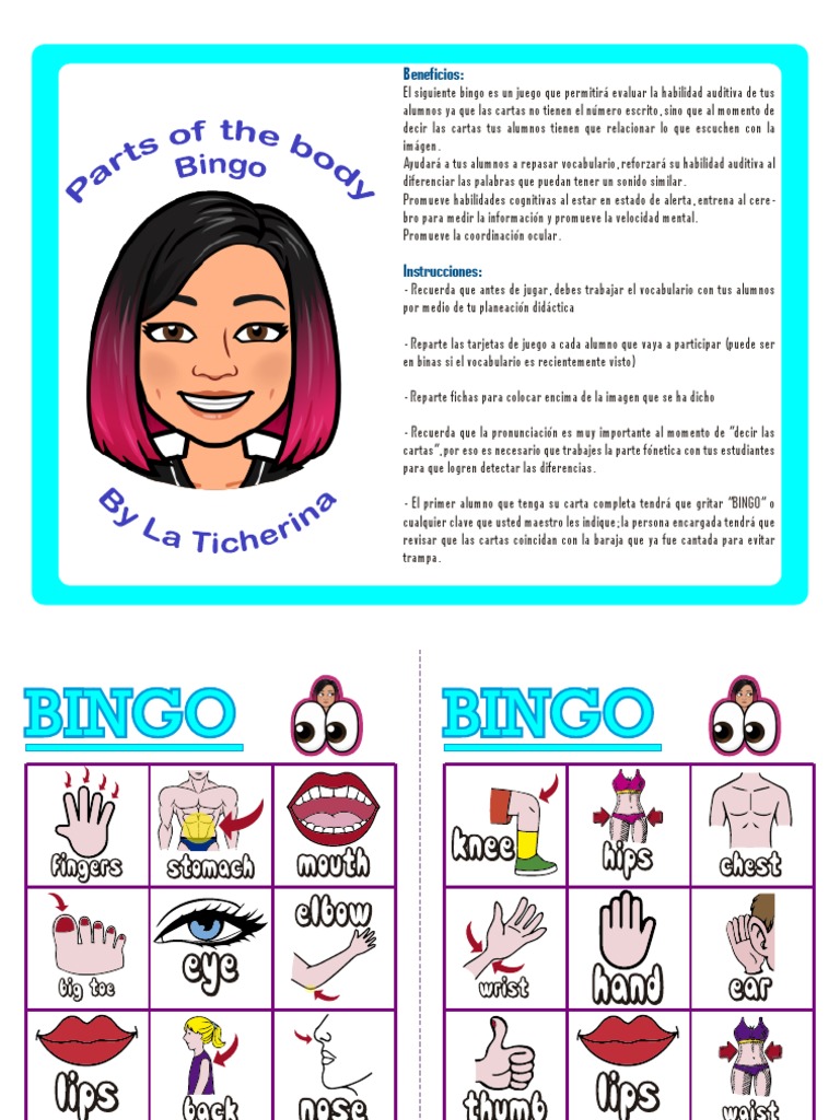 Bingo Parts of The Body | PDF