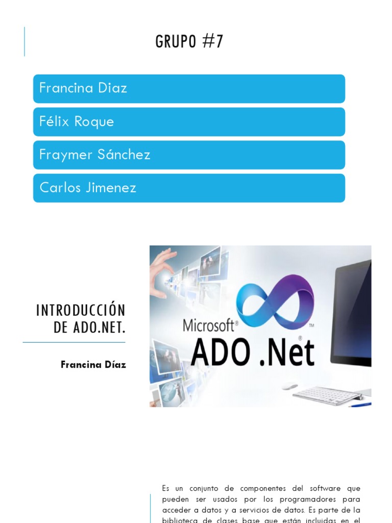 Introducción a ADO.NET: Arquitectura, objetos y uso de DataReaders y DataAdapters | PDF | Active ...
