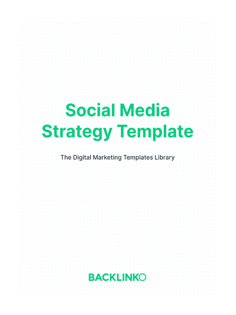 Social Media Strategy Template | Download Free PDF | Social Media ...