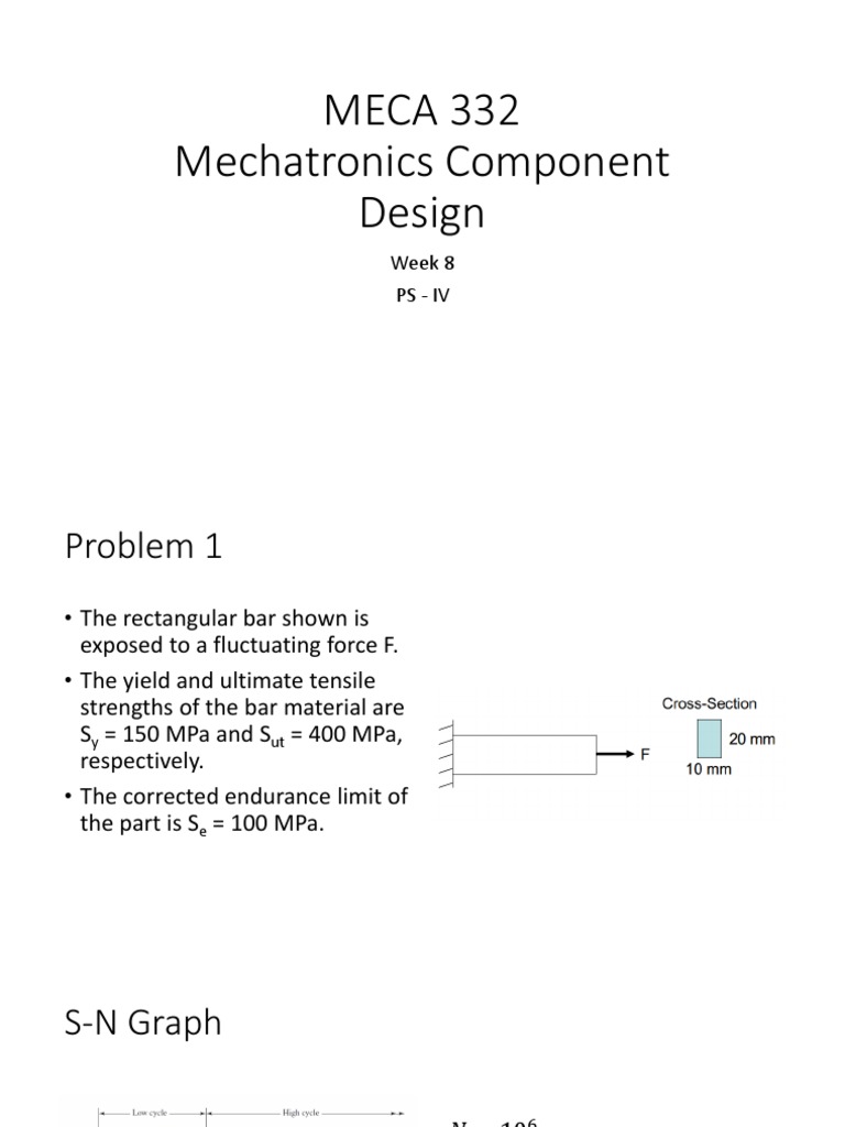 MECA 332 Mechatronics Component Design: Week 8 Ps - Iv | PDF | Chemical ...