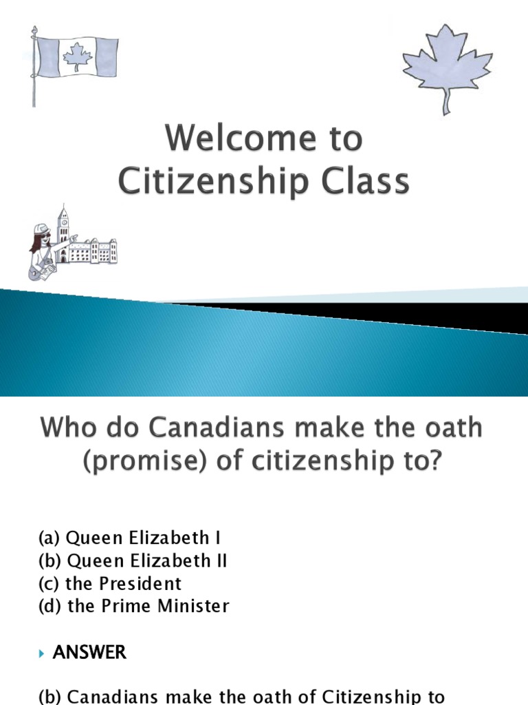 Citizenship Guide Multiple Choice Review | PDF | Provinces And ...