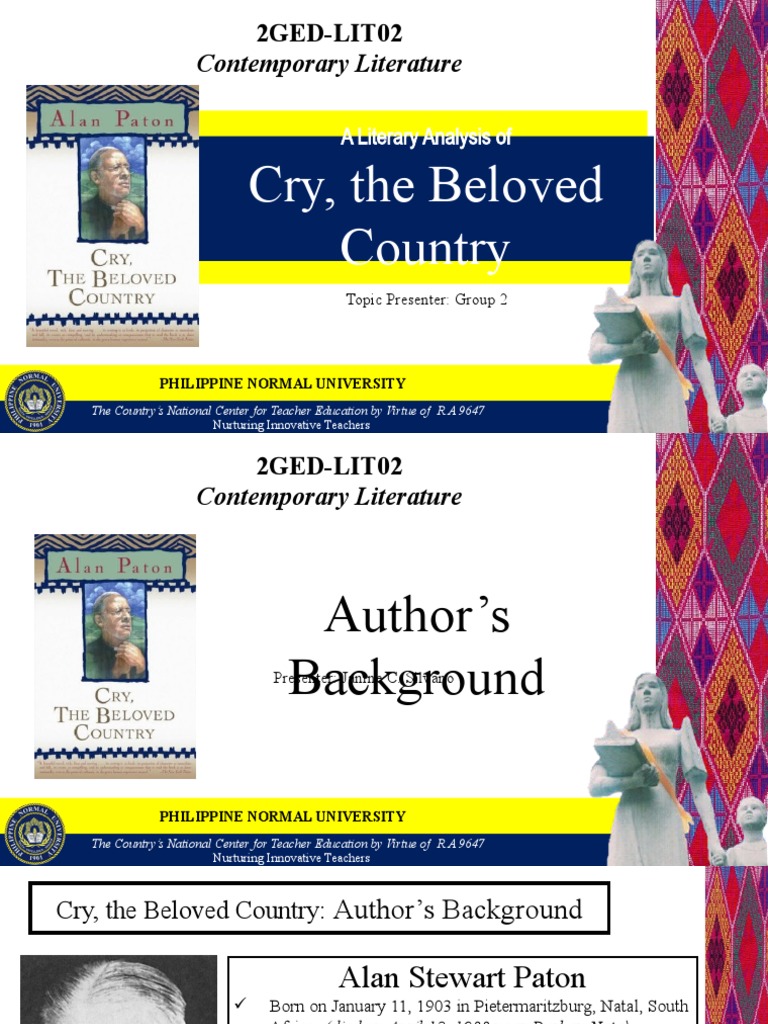 GROUP 2 Cry The Beloved Country | PDF