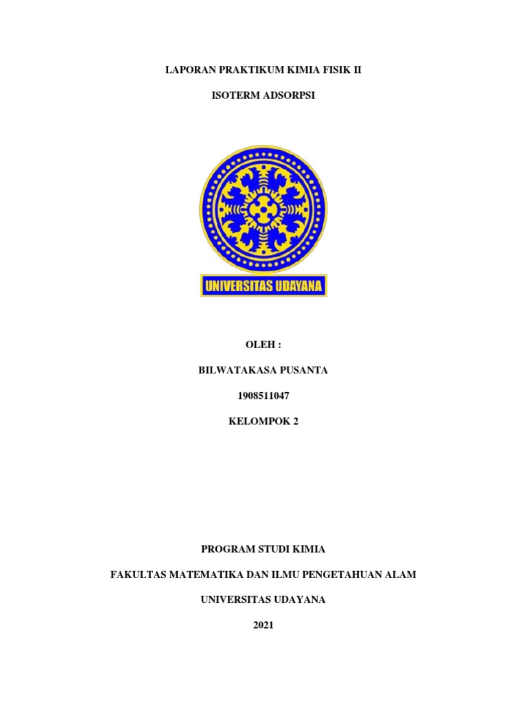 Laporan Praktikum Isoterm Adsorpsi | PDF