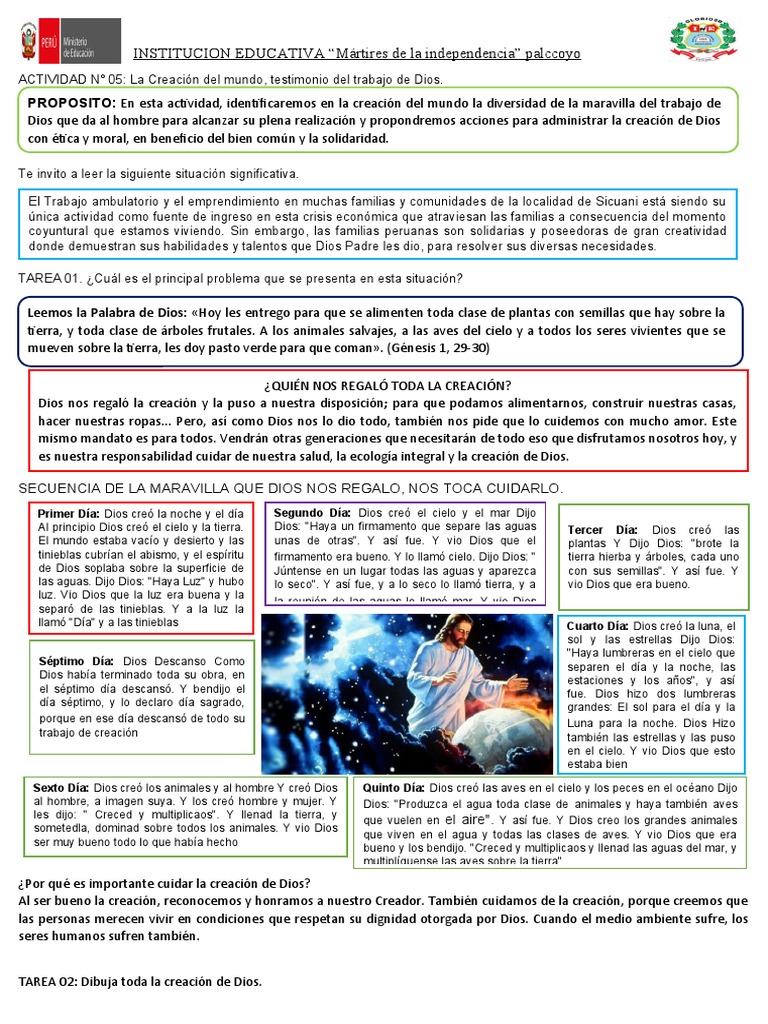 1° Grado Ficha de Religion | PDF