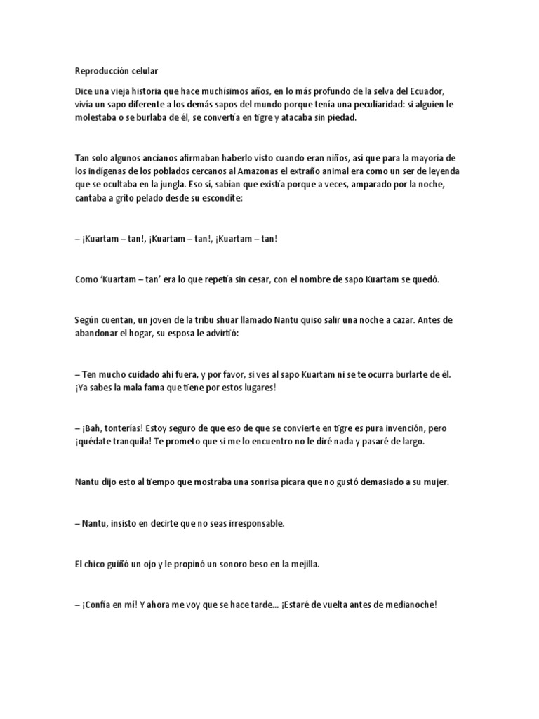 Leyenda del Sapo Kuartam en Ecuador | PDF