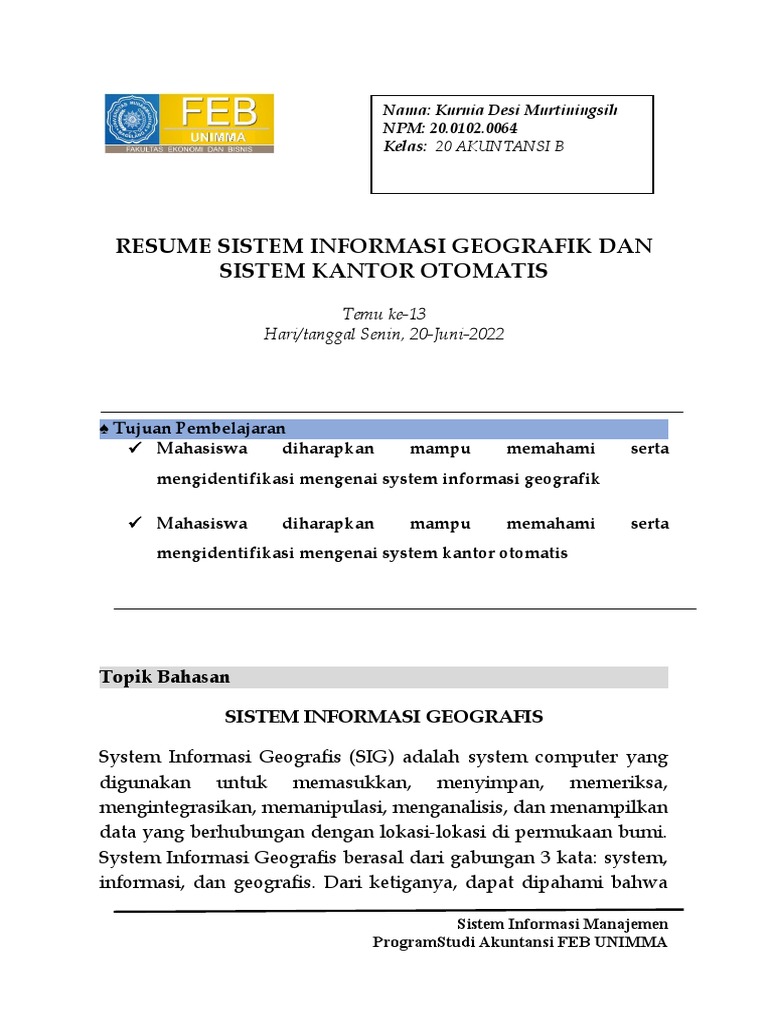 20.0102.0064 - Kurnia Desi Murtiningsih - 20 AKT B - RESUME SIM 13 | PDF | Sains & Matematika ...