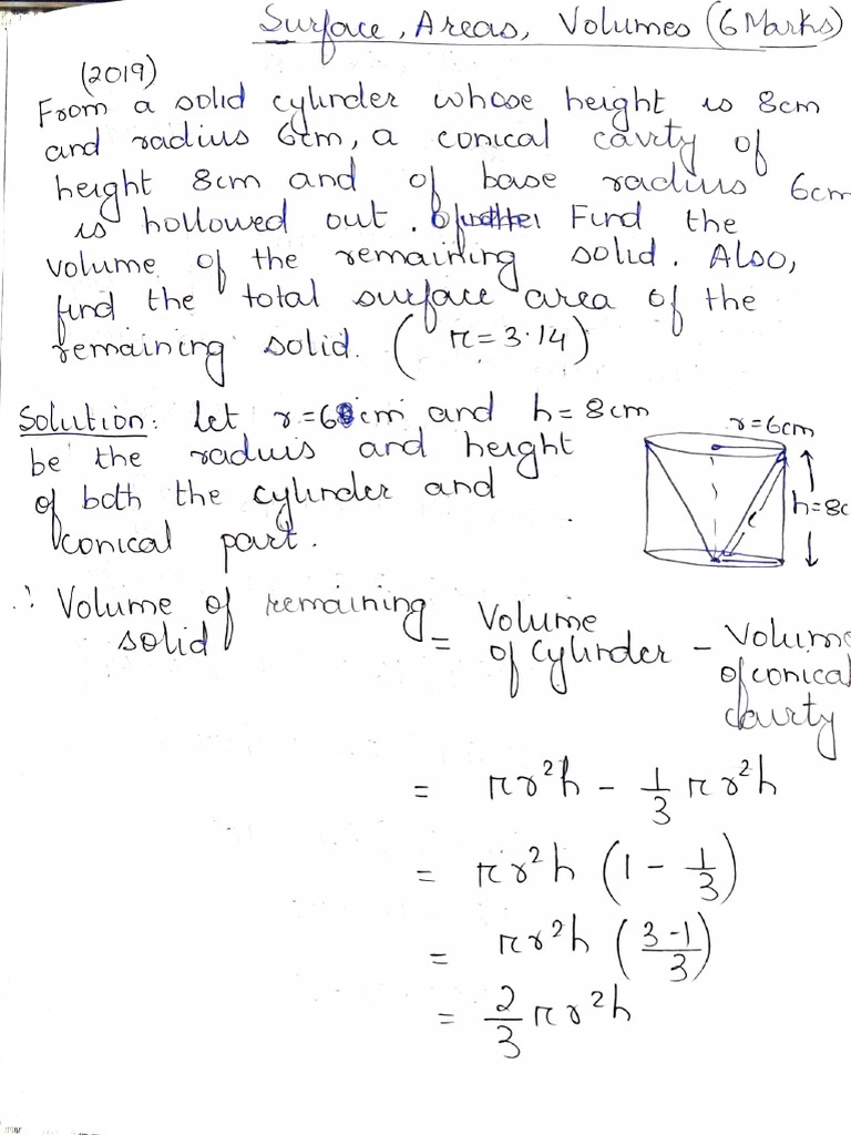 Class 10 Mbose Important Solved Questions Hand Written Notes | PDF
