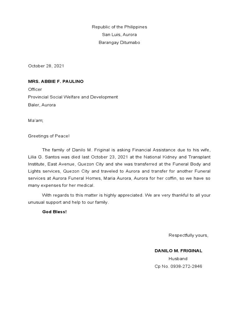 Funeral Letter | PDF