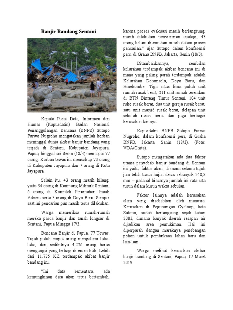 Banjir Bandang Sentani | PDF