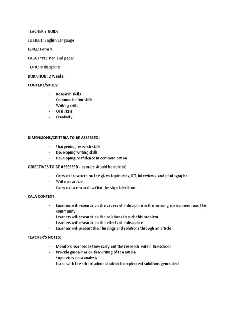 Indiscipline in School Article | PDF | Learning | Creativity