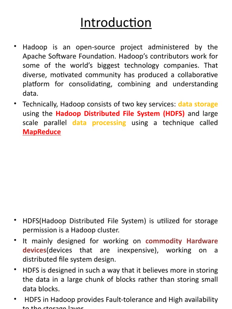Data Storage Data Processing: Hadoop Distributed File System (HDFS ...