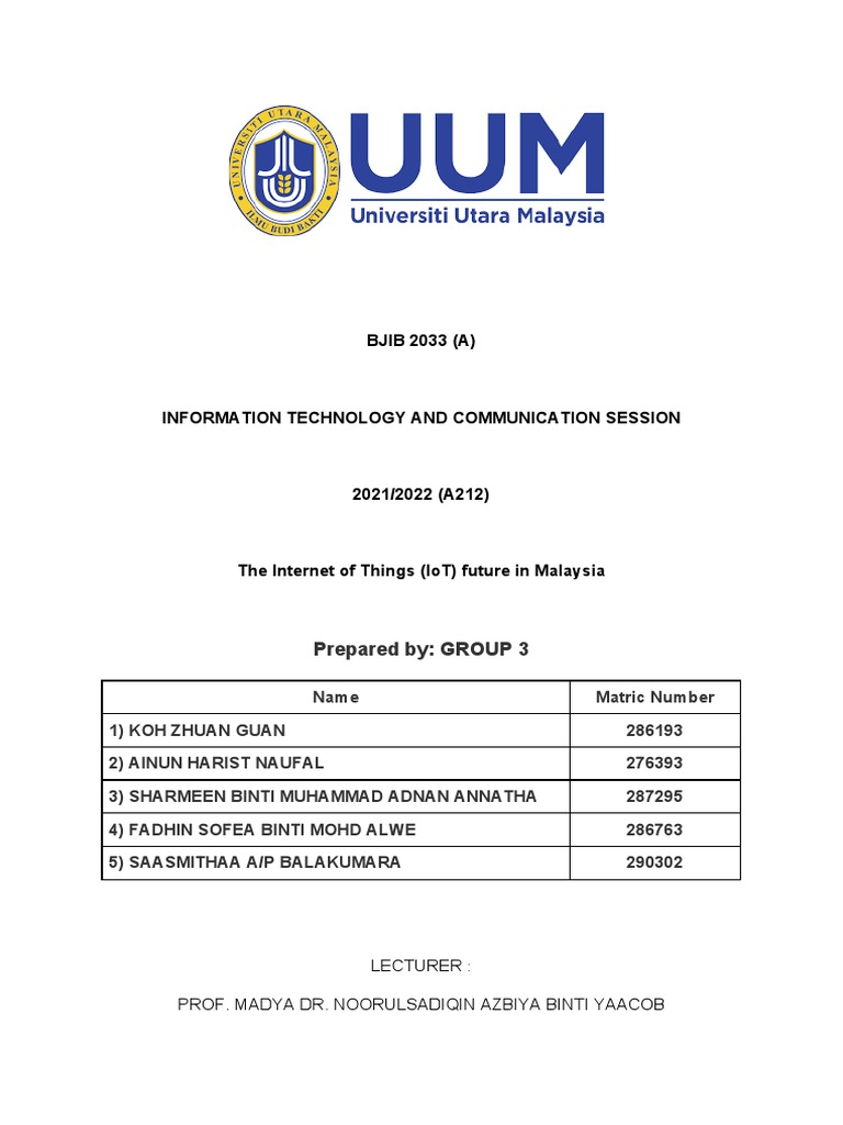BJIB ICT Group Introduction A212 | PDF | Internet Of Things | Computer ...