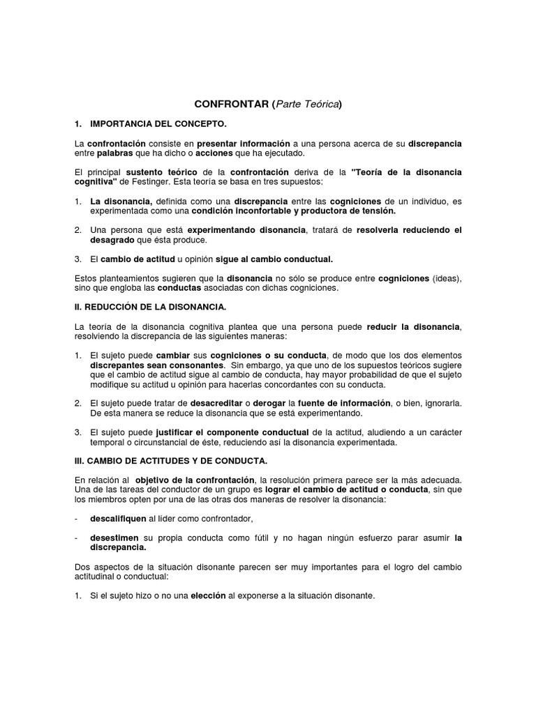 CONFRONTAR | PDF | Comportamiento | Actitud (psicología)