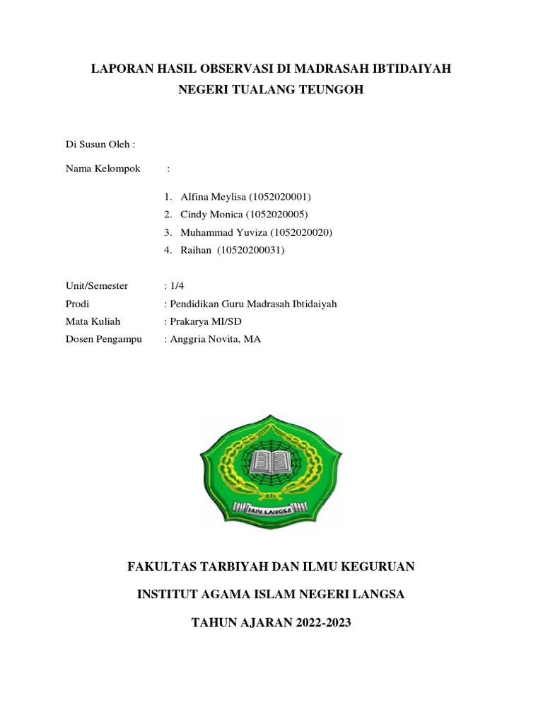 Laporan Observasi Prakarya Kel 6 | PDF