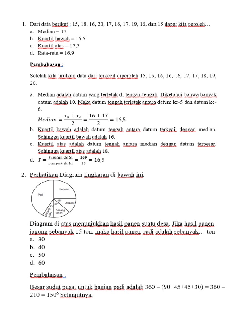 Contoh Soal MM Kelas 8 | PDF