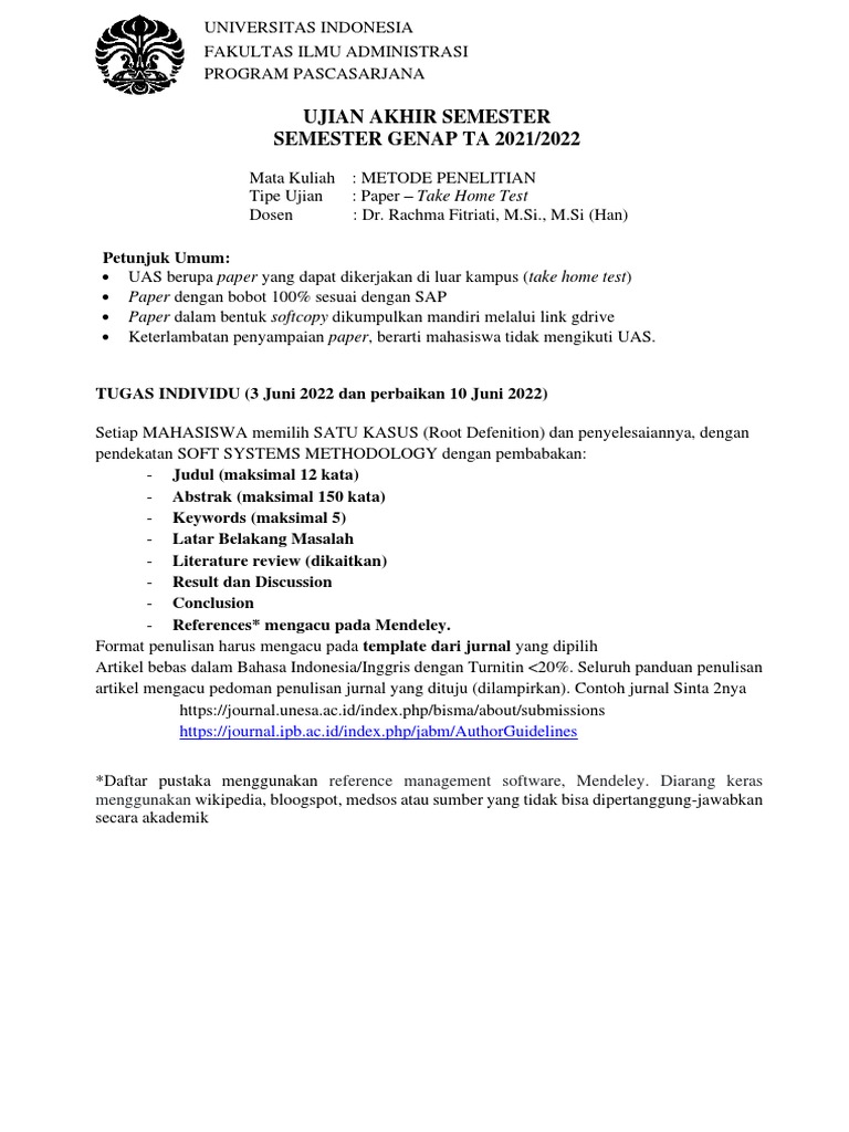 UAS Metlit 2022 | PDF