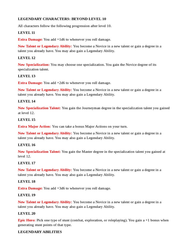 Legendary Characters | PDF