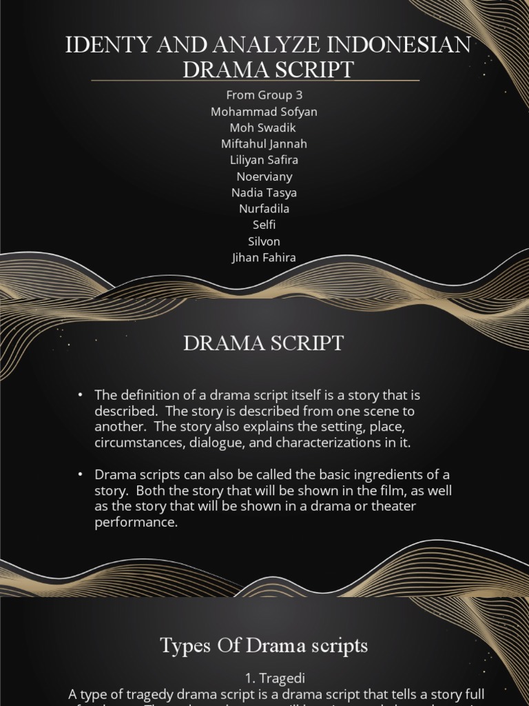 Identy and Analyze Indonesian Drama Script | PDF | Play (Theatre ...