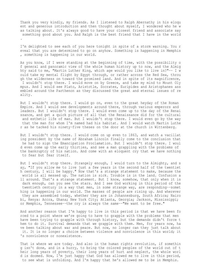 Dr. King's "I See The Promised Land/I've Been To The Mountaintop ...