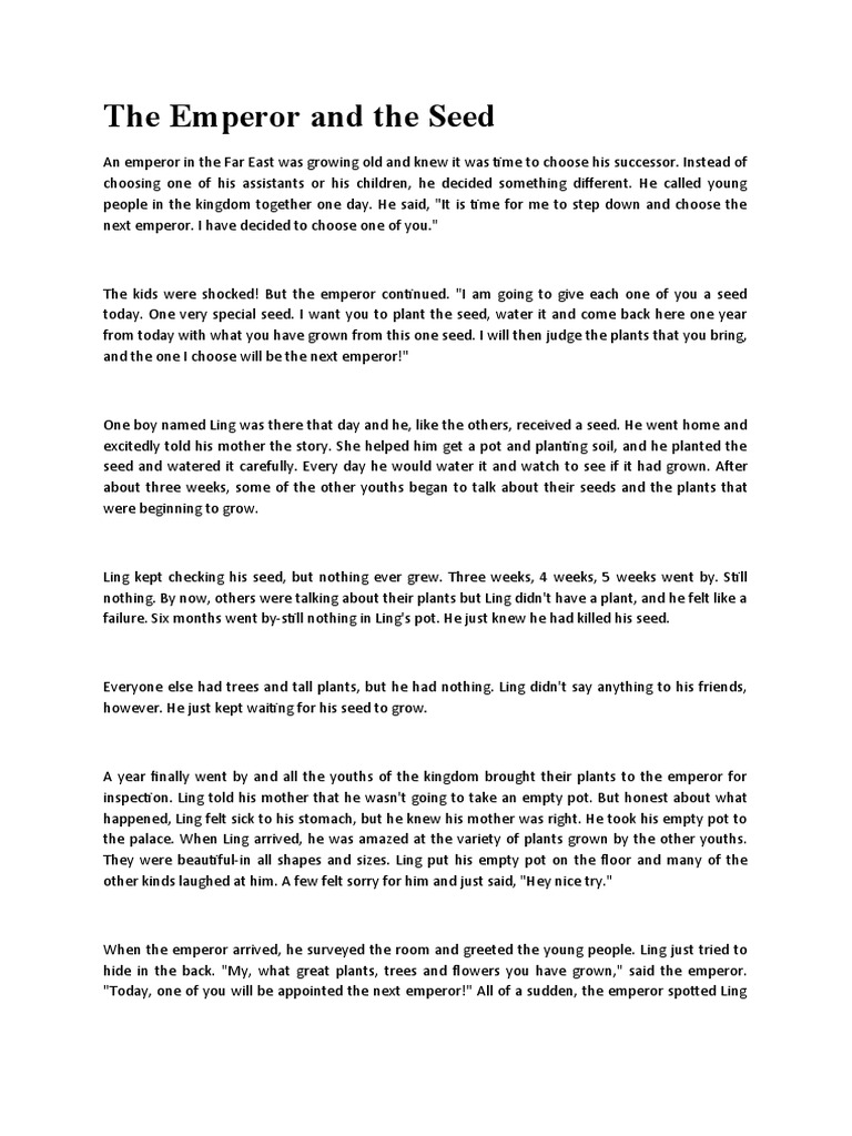 The Emperor and The Seed | PDF | Organisms | Plants