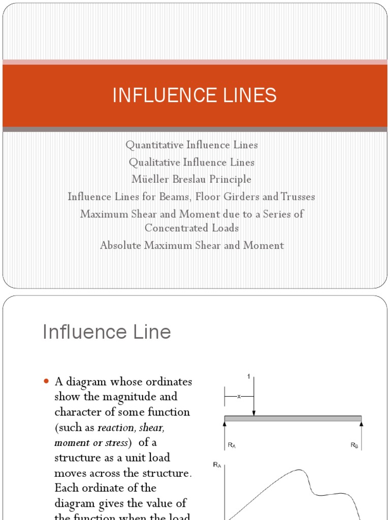 Influence Lines | PDF | Continuum Mechanics | Civil Engineering