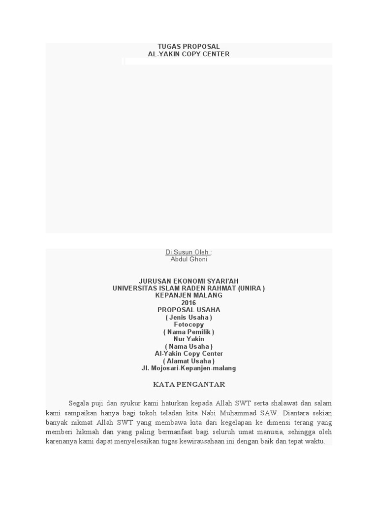 Tugas Proposal | PDF