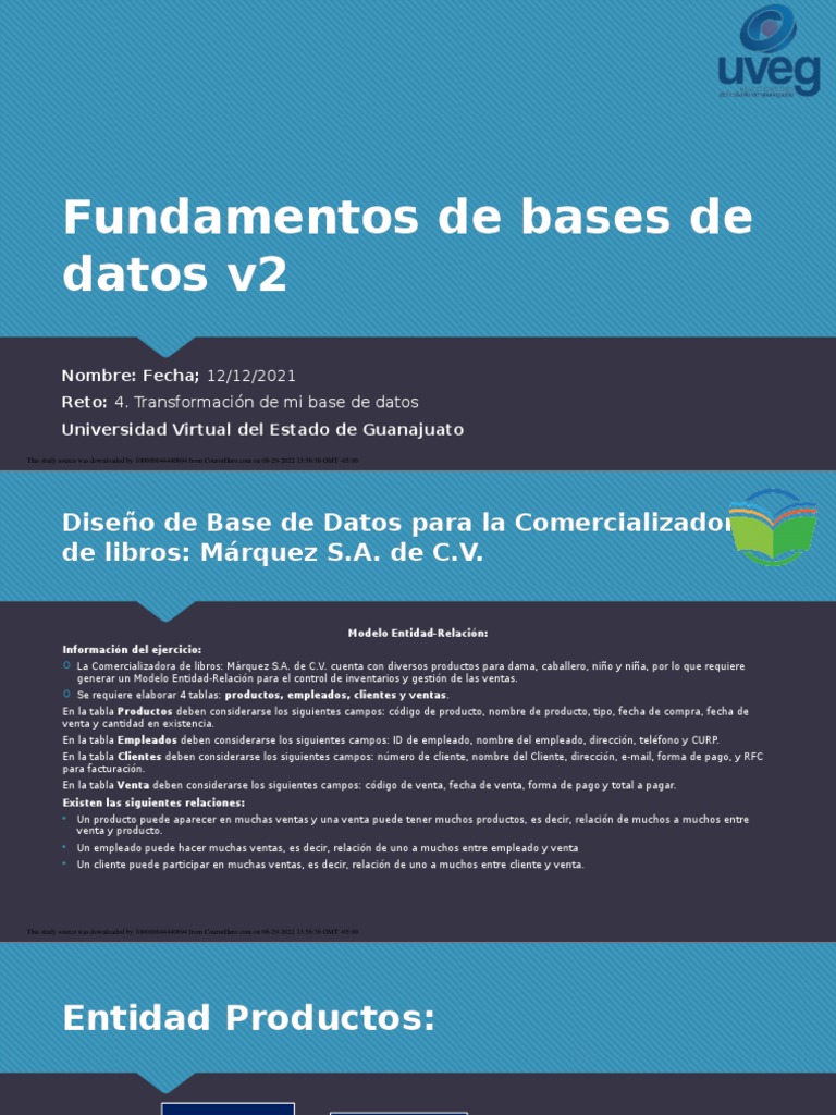Transformaci N de Mi Base de Datos R4 U3 | PDF | Gestión de datos | Informática