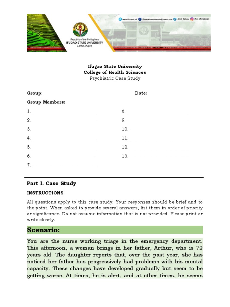 Psych Case Study 1 Alzheimers Dementia | PDF | Dementia | Psychology