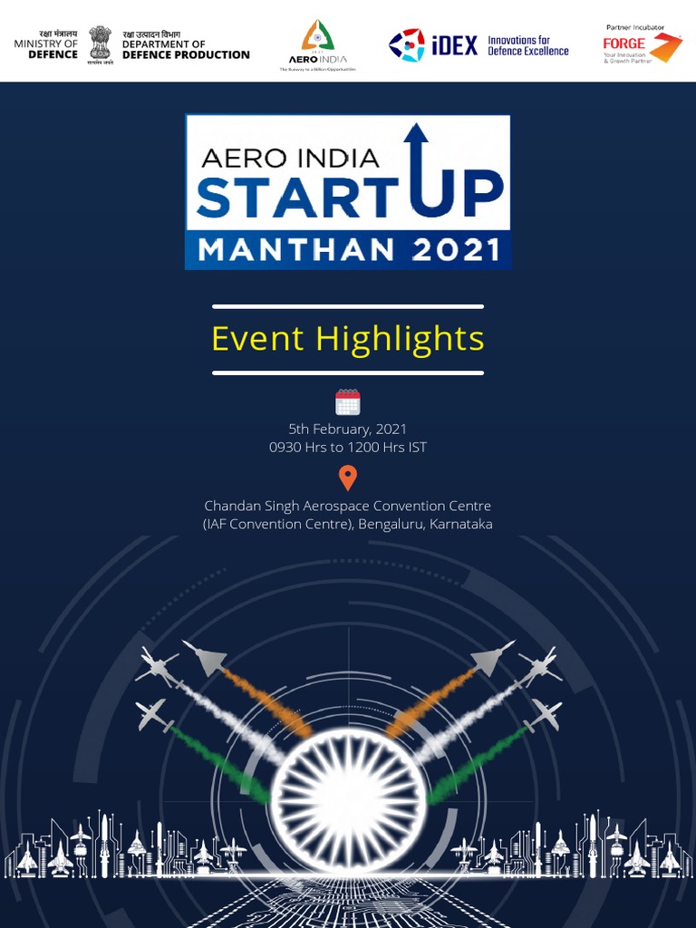 Aero India Startup Manthan 2021 | PDF | Unmanned Aerial Vehicle ...